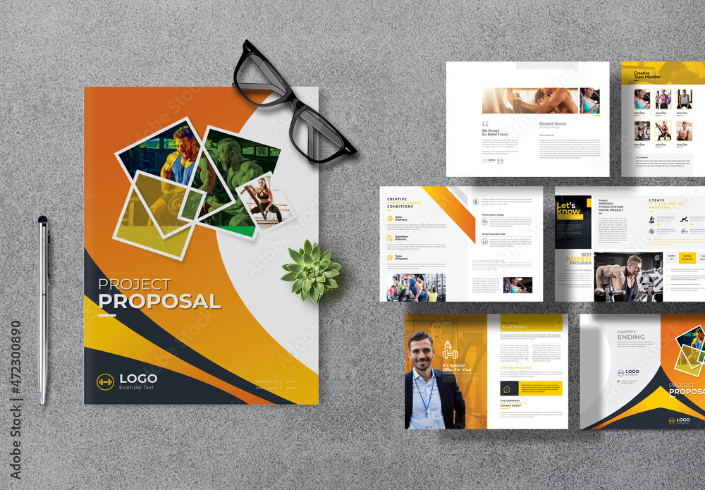 Gym & Fitness Project Proposal Stock Template | Adobe Stock