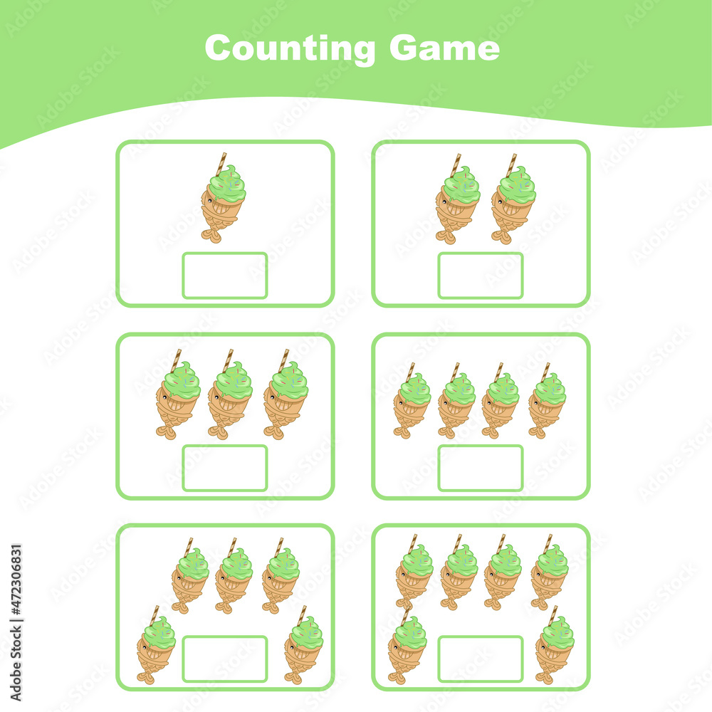 Counting game for Preschool Children. Educational printable math ...