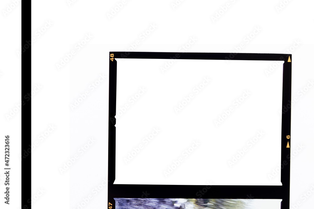 Medium format color film frame.With white space.120 film. Stock Photo ...