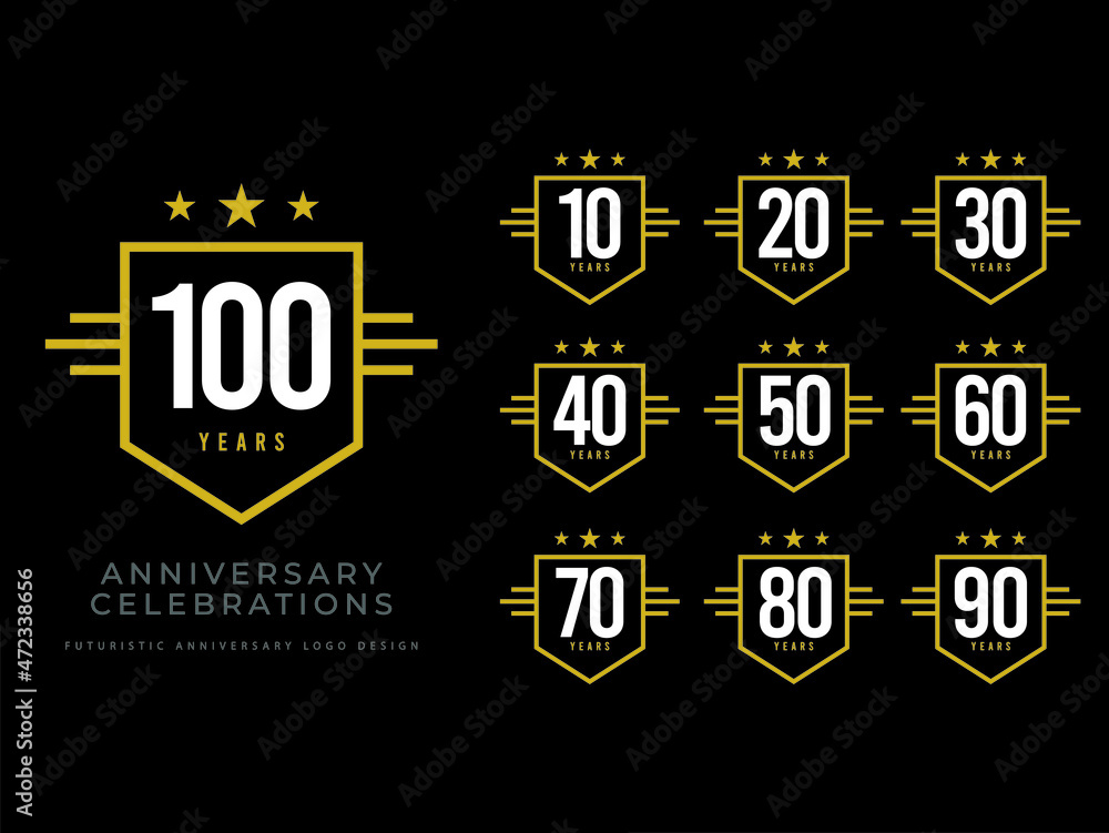 Anniversary celebration Logo Colletions Template Stock Vector | Adobe Stock