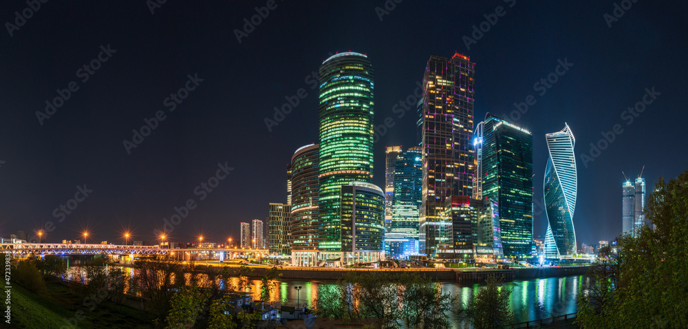 Moscow Skyline Night