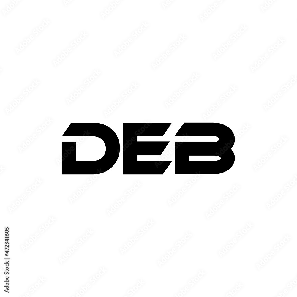 DEB letter logo design with white background in illustrator, vector ...