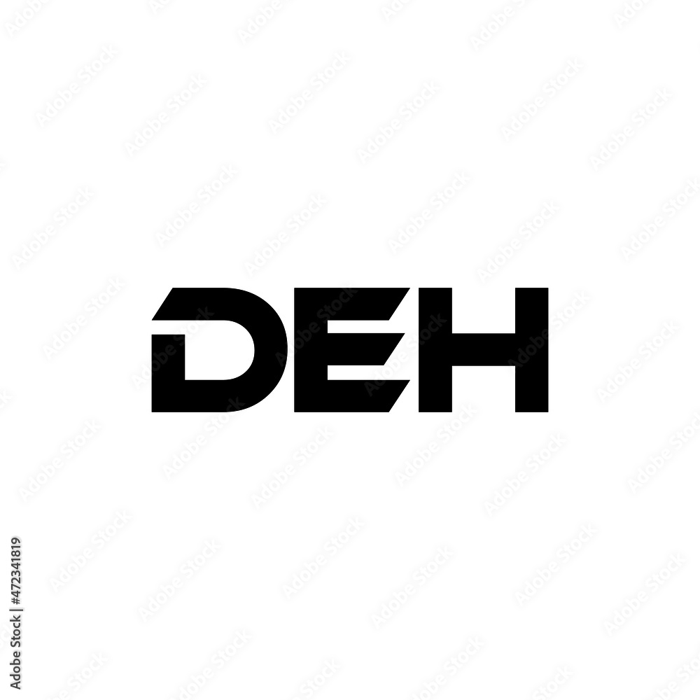 DEH letter logo design with white background in illustrator, vector ...