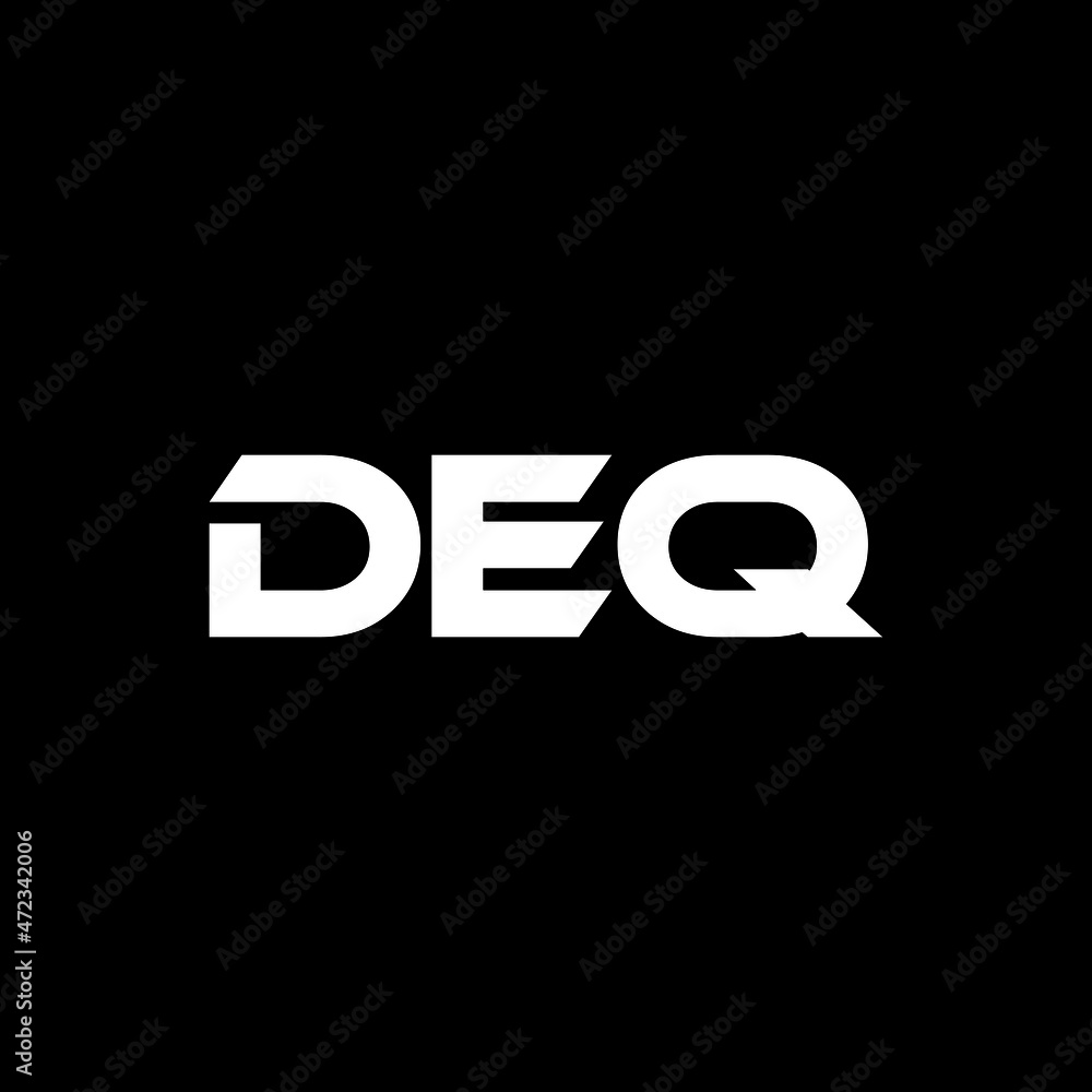 DEQ letter logo design with black background in illustrator, vector ...