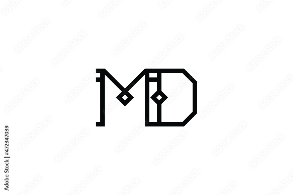 Vecteur Stock special unique initial MD logo and DM logo design. MD ...