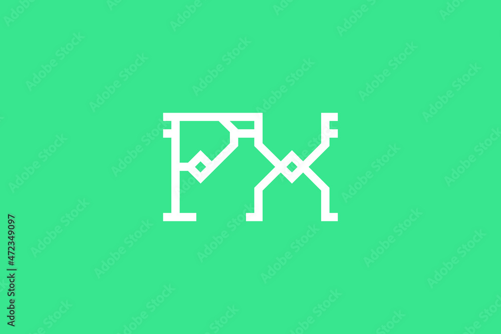 special unique initial PX logo and XP logo design. PX letter minimal ...