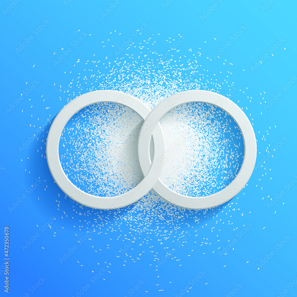 Business Corporate Abstract Logo Design . Two White Circles in Chain ...