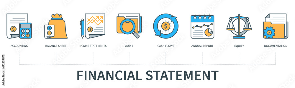 Financial statement vector infographics Stock Vector | Adobe Stock