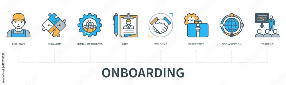 Onboarding concept vector infographics Stock Vector | Adobe Stock