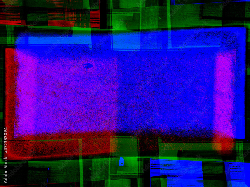 Abstract background in red, green and blue, with a spectacular rhythm ...