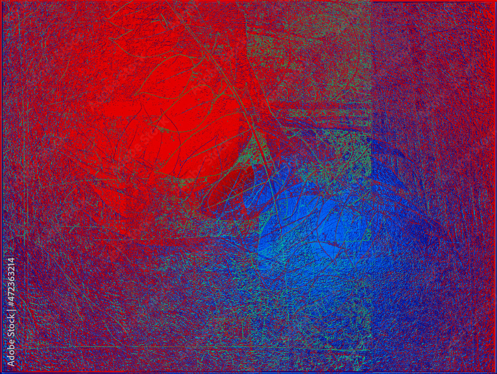 Abstract background in red, green and blue, with a spectacular rhythm ...