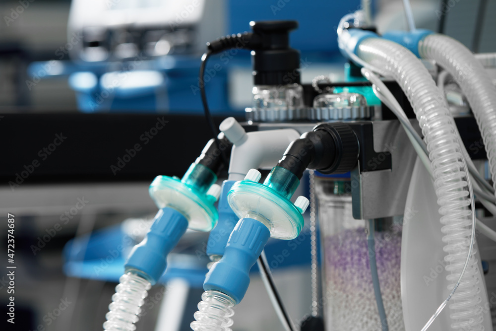 Medical Oxygen Concentrator is ready to use front of the emergency room ...