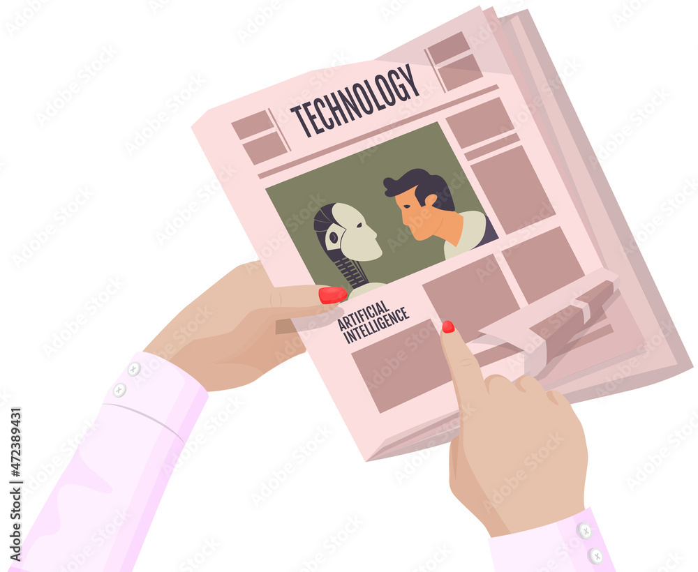 Vintage newspaper of technology. News articles newsprint magazine old ...