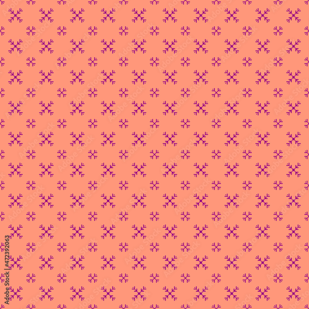 simple vector pixel art velvet violet seamless pattern of minimalistic ...