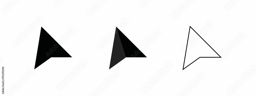 Cursor mouse pointer icon. Pointer cursor icons. Web arrows cursors ...