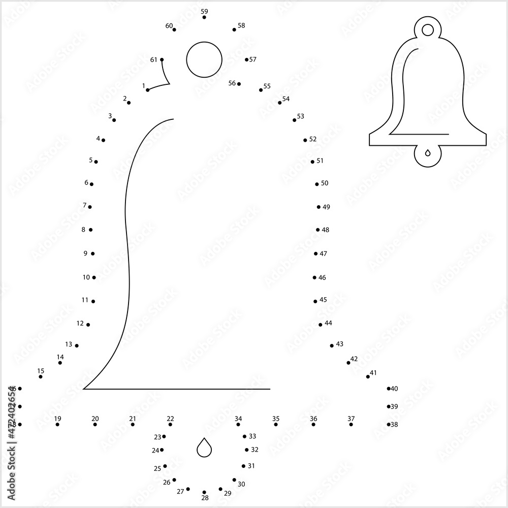Bell Icon Dot To Dot Y_2111001 Stock Vector | Adobe Stock
