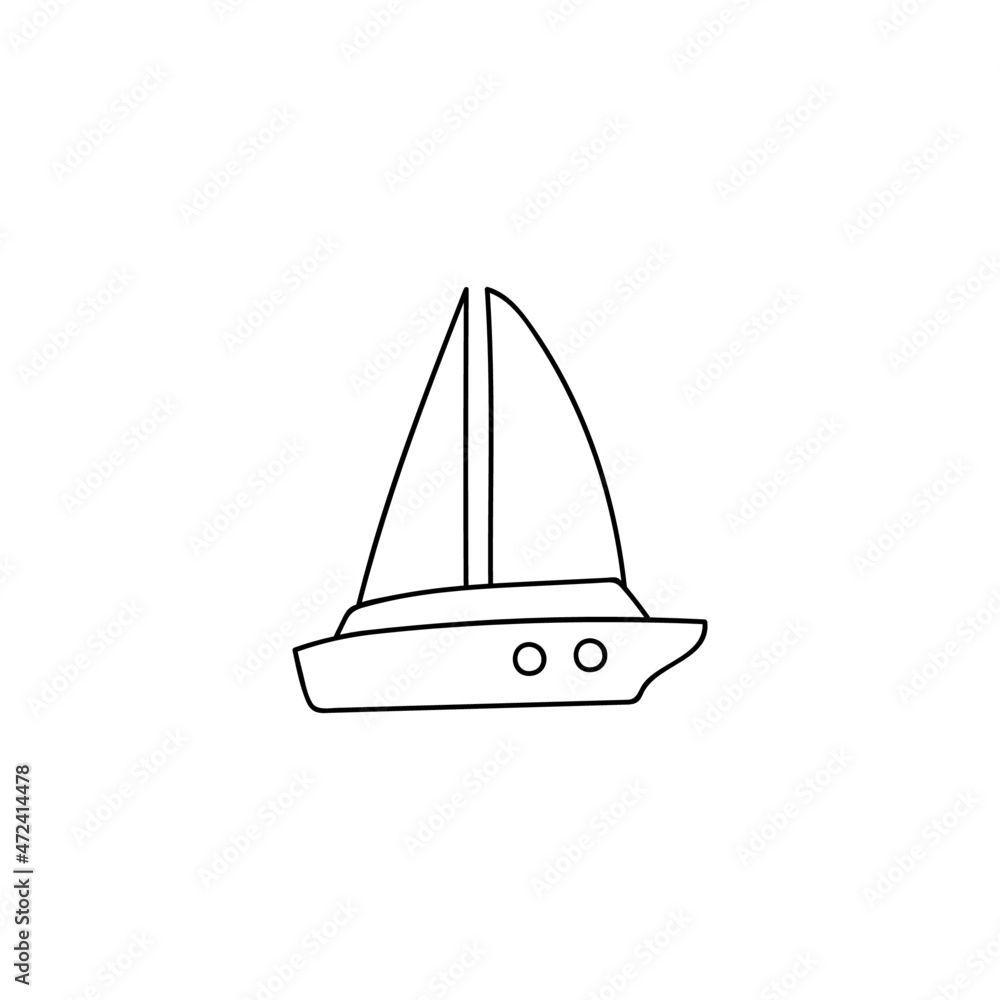 catamaran icon. boat, ship symbol in gradient color, isolated on white ...