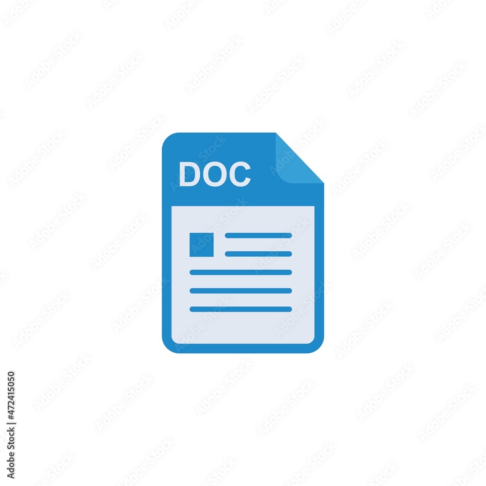 File types icon word document, vector art and illustration. Stock ...