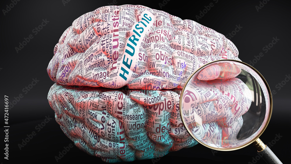 Heuristic in human brain, a concept showing hundreds of crucial words ...