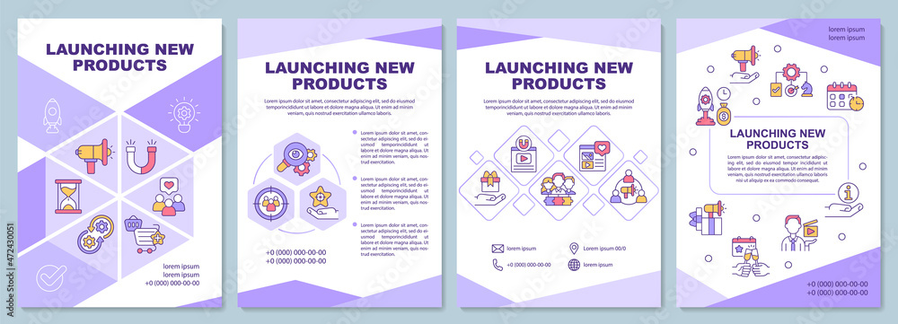 New product launching campaign brochure template. Flyer, booklet ...