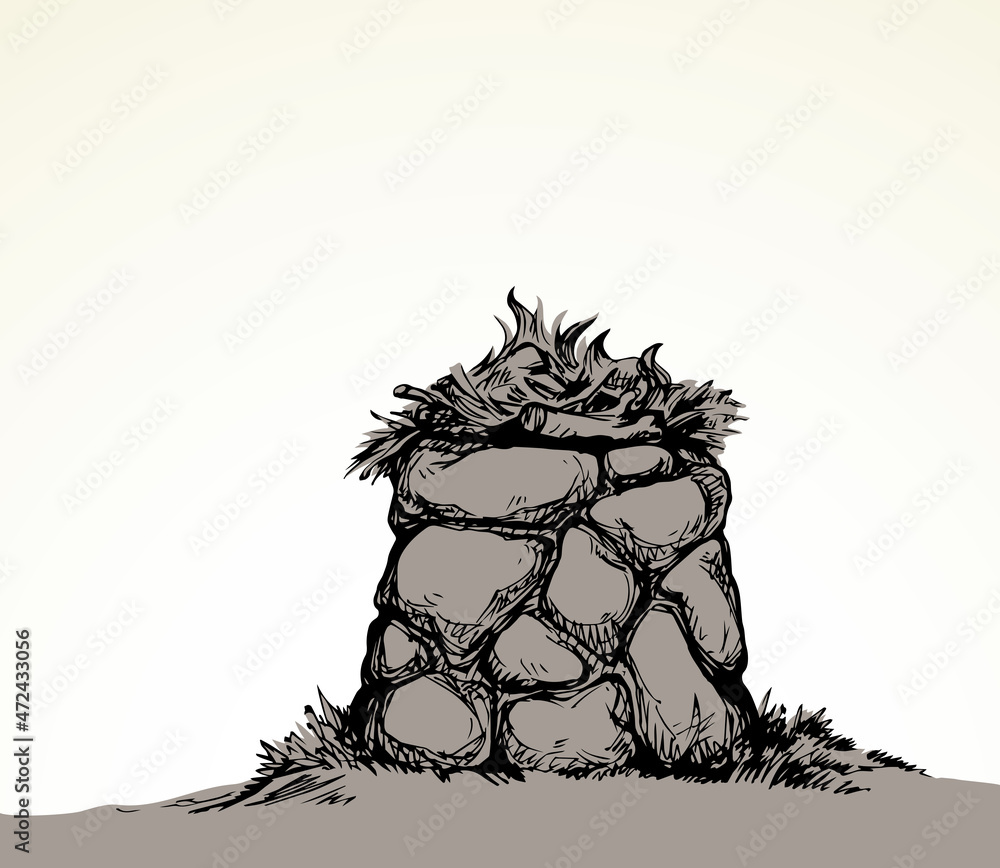 Poster Stone Altar. Vector drawing – Wall Art | UkPosters