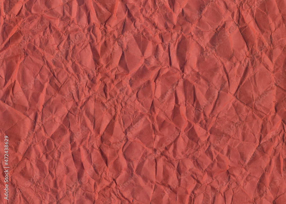 Red recycle paper. Ripped paper, torn page piece. Fragment background ...