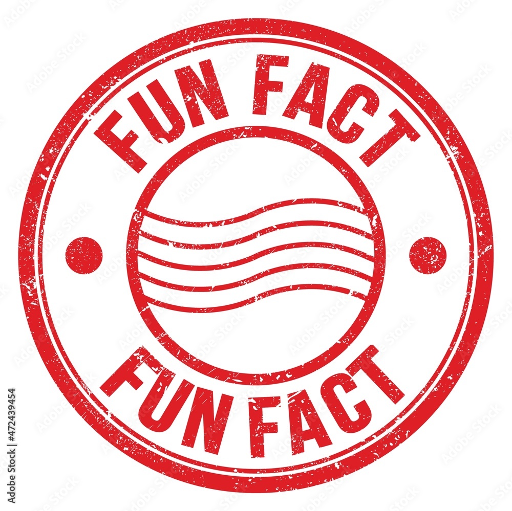 FUN FACT text written on red round postal stamp sign Stock Illustration ...