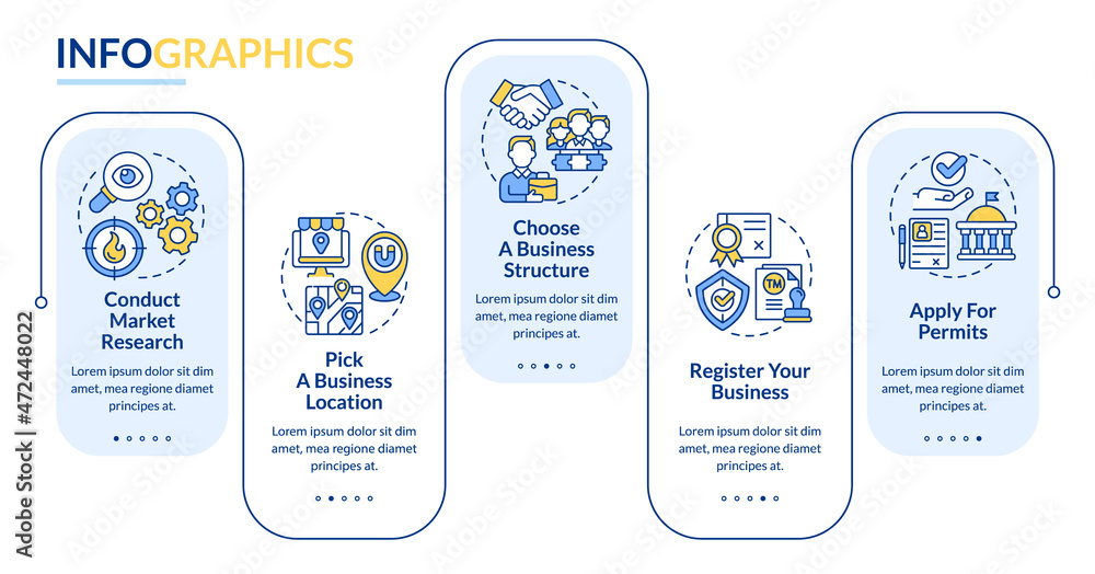 Business development tips vector infographic template. Product ...