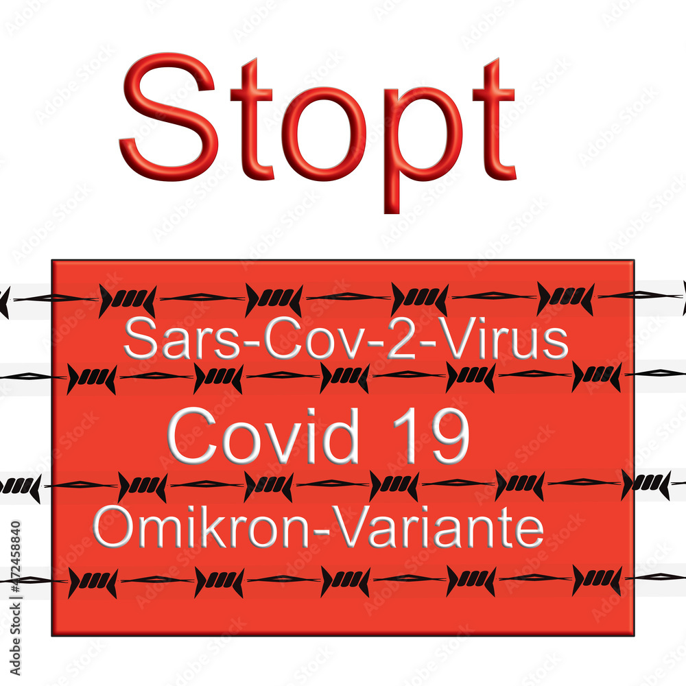 Stop die Covid 19 Pandemie Stock Illustration | Adobe Stock