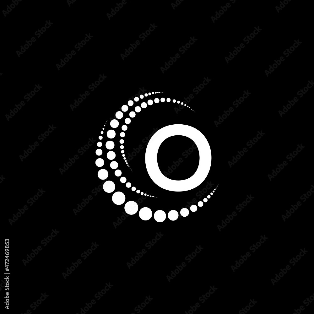 O letter logo design on black background.O creative initials letter ...