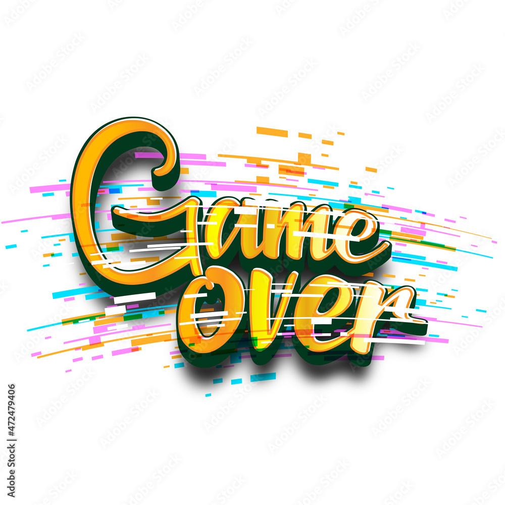 Game Over Transparent Background Stock Vector | Adobe Stock
