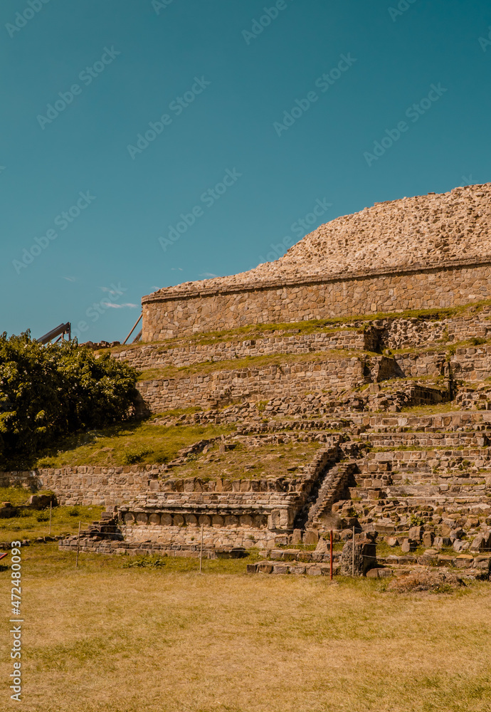 Vertical view of temples in the Zapotec Archaeological Zone of Monte ...