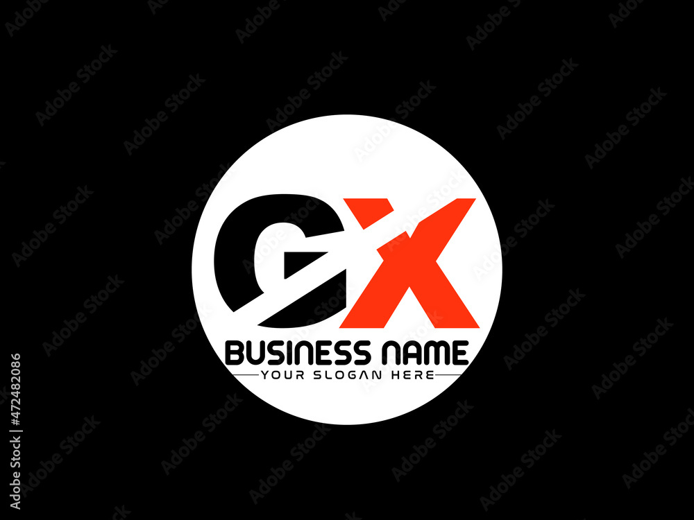 Colorful GX Logo Image, Letter GX g&x abstract vector logo icon for ...