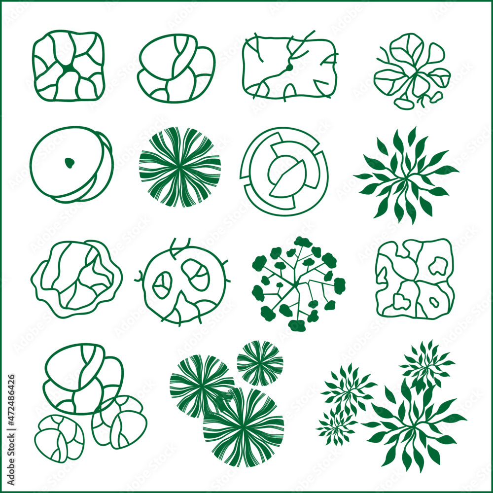 Trees for the master plan. Tree plans for architectural floor plans or ...