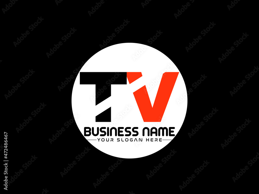 TV Logo Letter design, Unique Letter tv company logo with geometric ...