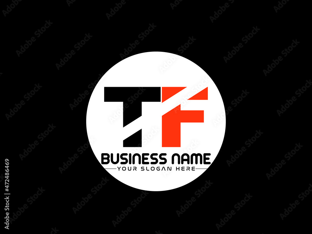 TF Logo Letter design, Unique Letter tf company logo with geometric ...