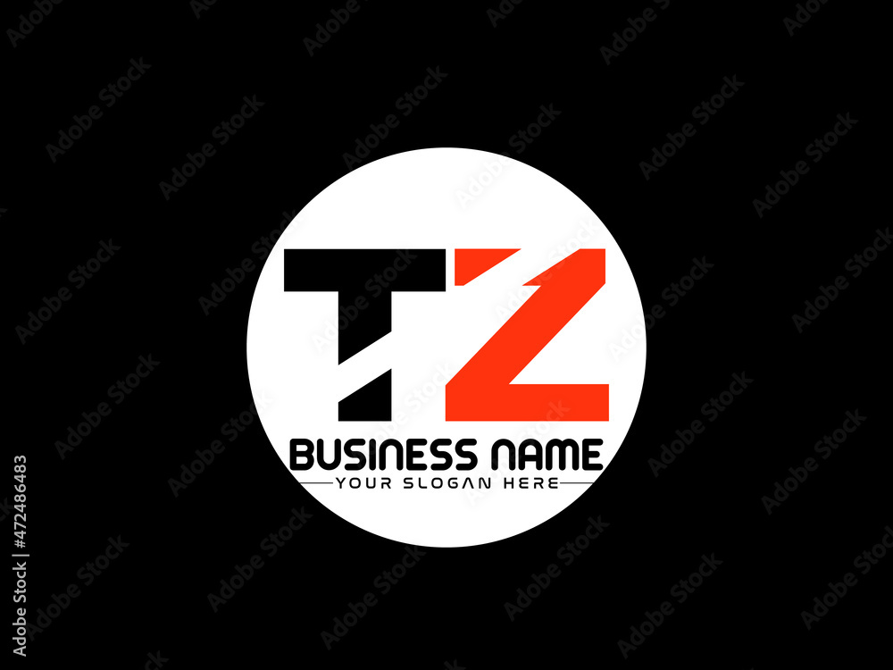 TZ Logo Letter design, Unique Letter tz company logo with geometric ...