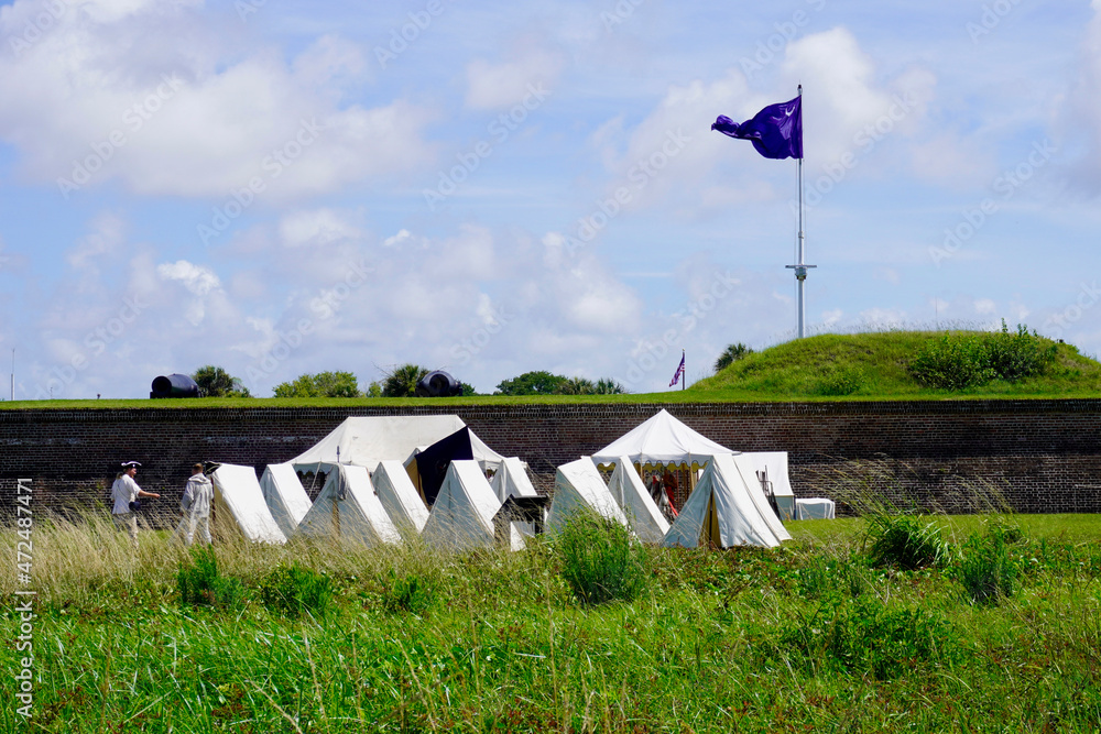 Fort Moultrie National Historic Park in Sullivan's Island, South ...