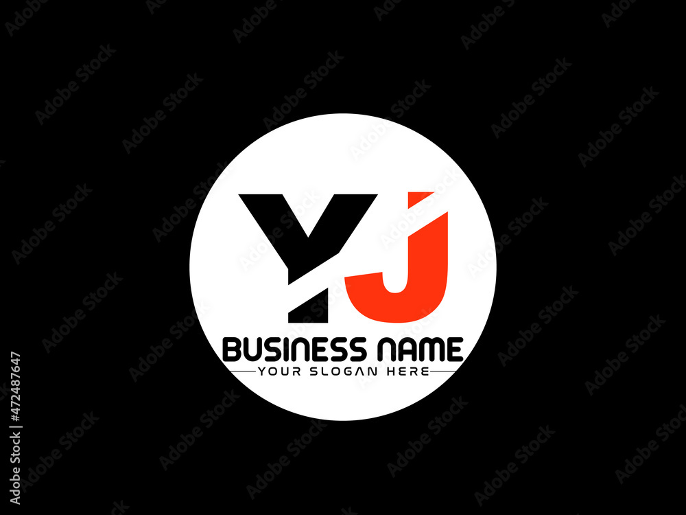 YJ Logo Letter design, Unique Letter Yj y j company logo with geometric ...