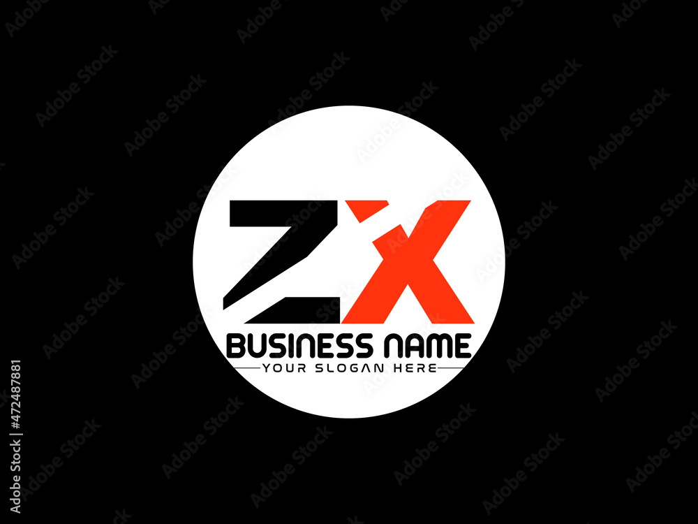 Letter ZX Logo Image, Alphabet letters logo zx letter logo template for ...