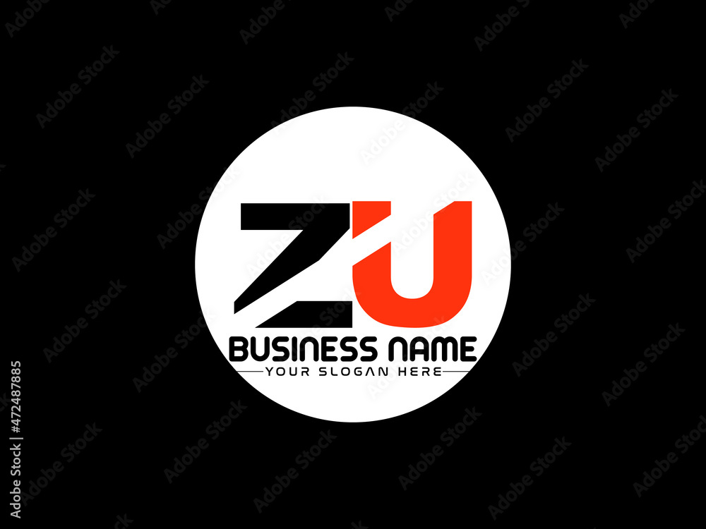 Letter ZU Logo Image, Alphabet letters logo zu letter logo template for ...
