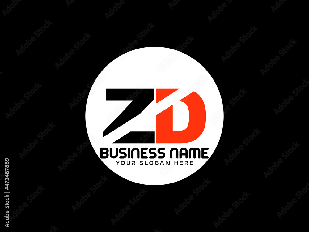 Letter ZD Logo Image, Alphabet letters logo zd letter logo template for ...