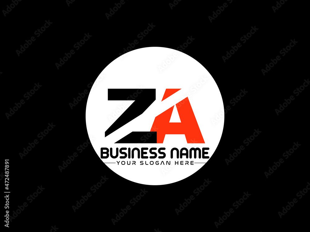 Letter ZA Logo Image, Alphabet letters logo za letter logo template for ...