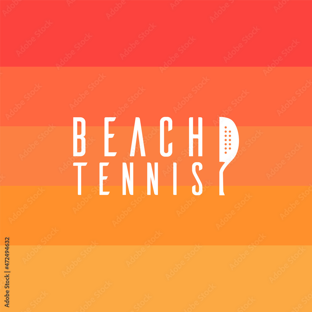 Vetor de Beach tennis. Logo template. do Stock | Adobe Stock