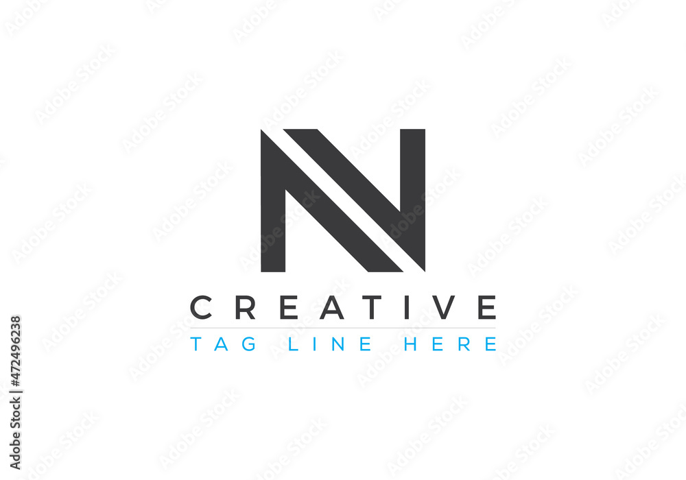 Minimalist Logo Design of Letter AN, NA, N, AV illustration for your ...