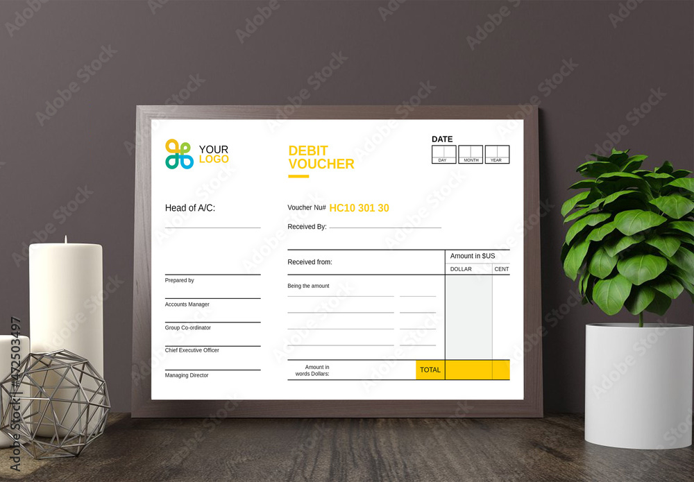 Debit Voucher Stock Template | Adobe Stock