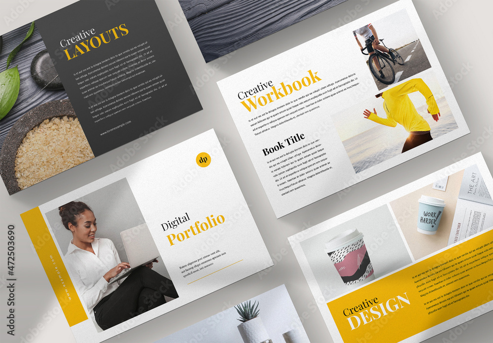 Digital Portfolio Layout Stock Template | Adobe Stock