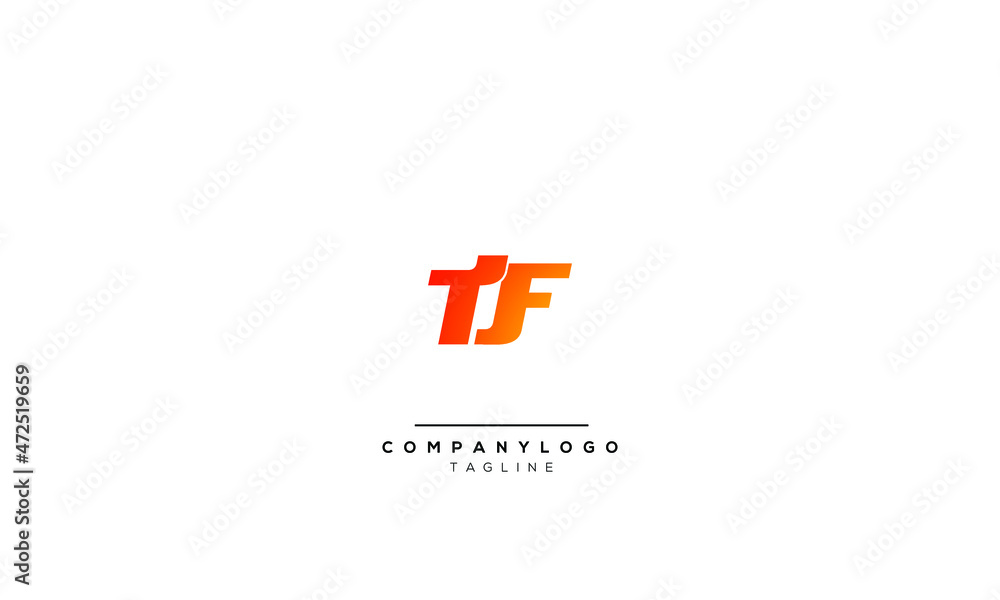 Alphabet letters Initials Monogram logo TF, TF INITIAL, TF letter Stock ...