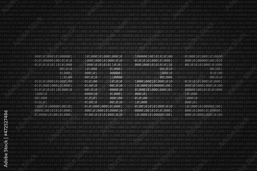 Number 2022 composed from 0 and 1 digits over binary code surface Stock ...