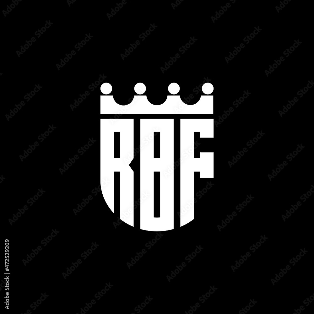 RBF letter logo design with black background in illustrator, vector ...